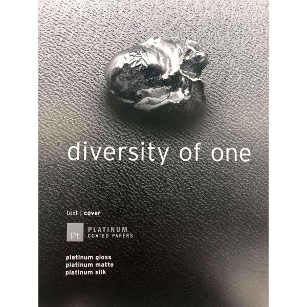 12x18 100# White Silk Text Platinum Coated