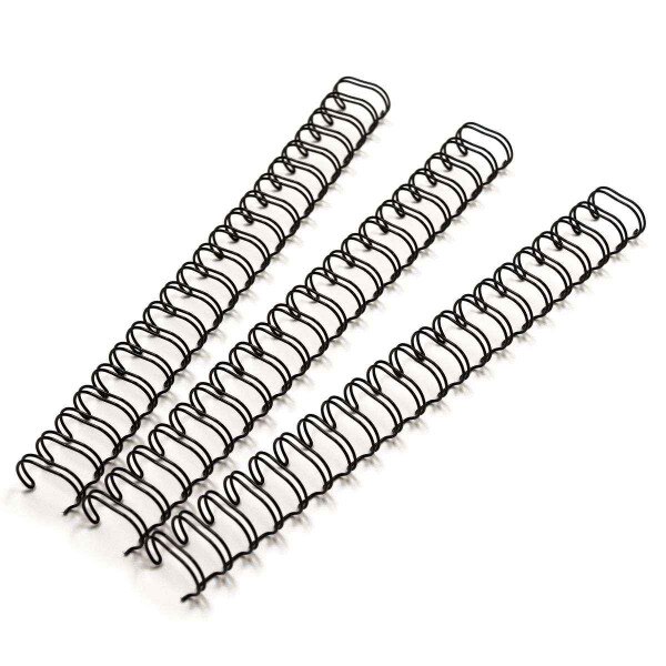 1/2 Black Spiral Wire Binds 100/Box Spiral-o 19 loop