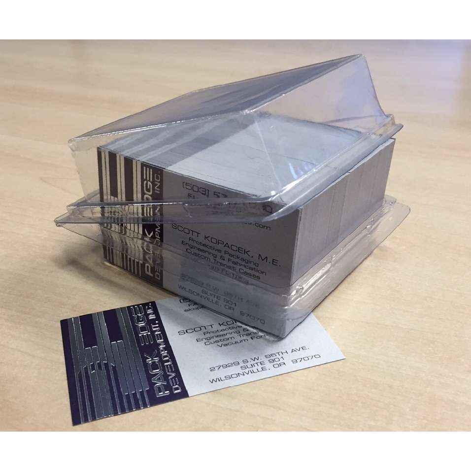 Clear Plastic Business Card Box 250 Count