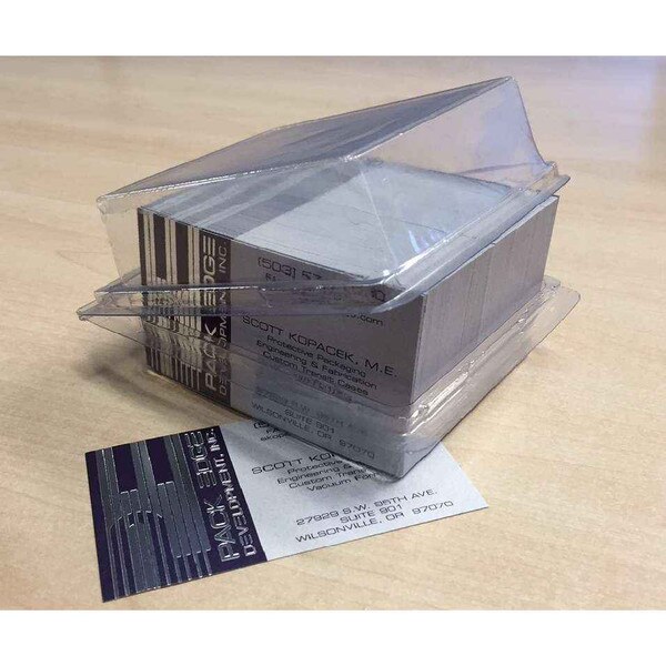 Clear Plastic Business Card Box 250 Count